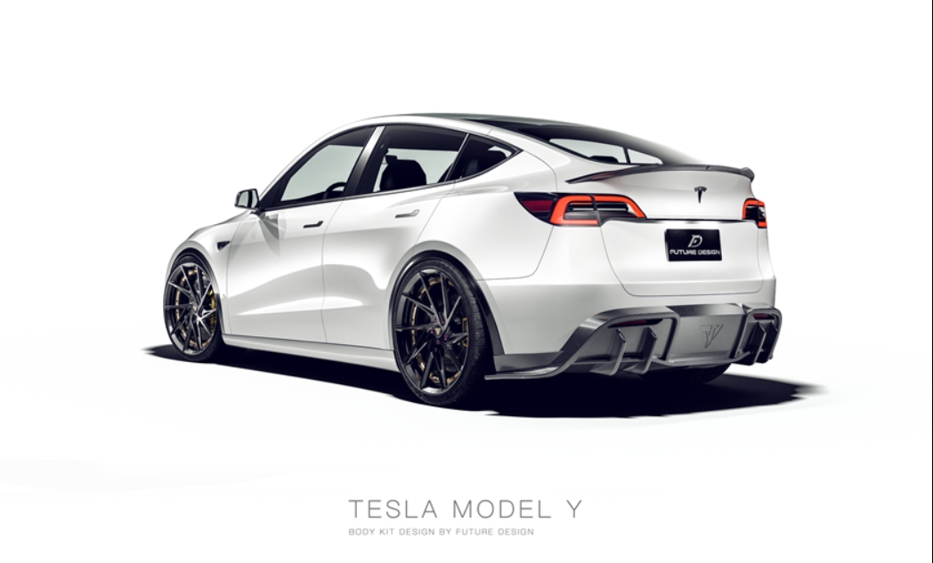 Future Design Carbon Fiber REAR DIFFUSER for Tesla Model Y / Performan